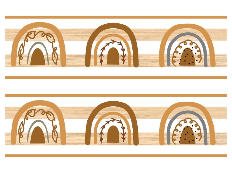 Bulletin Board Borders Ideas Classroom Borders Boho Neutral - Etsy