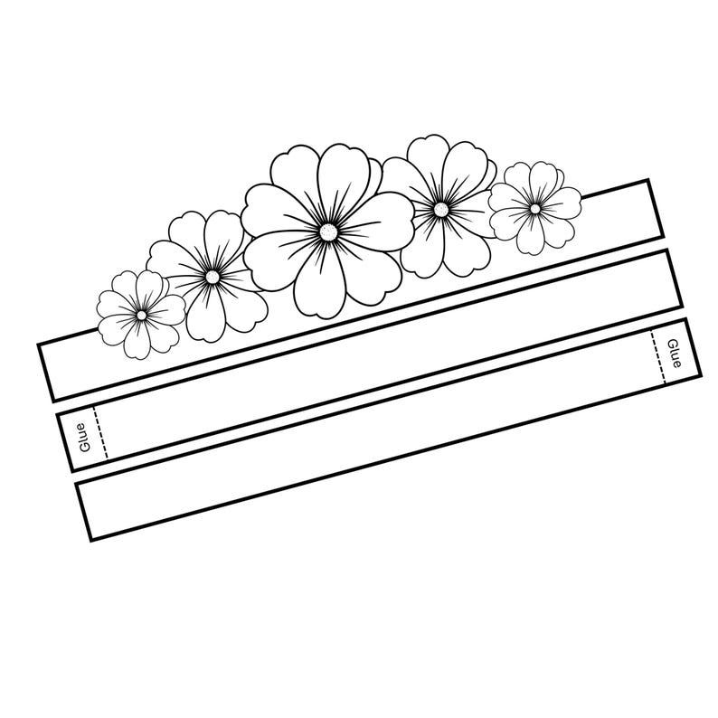 Spring Flower Paper Crown Craft Activity for Kids (PDF Download) - Etsy ...