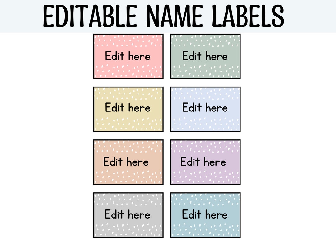 Printable Classroom Labels, Student Name Tags, Cubbies Labels, Back to ...