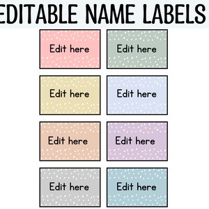 Printable Classroom Labels, Student Name Tags, Cubby Labels, Back to ...