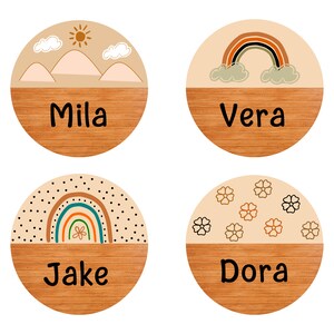 Circular Classroom Labels,student Name Tags,editable Name Tags, Rainbow ...