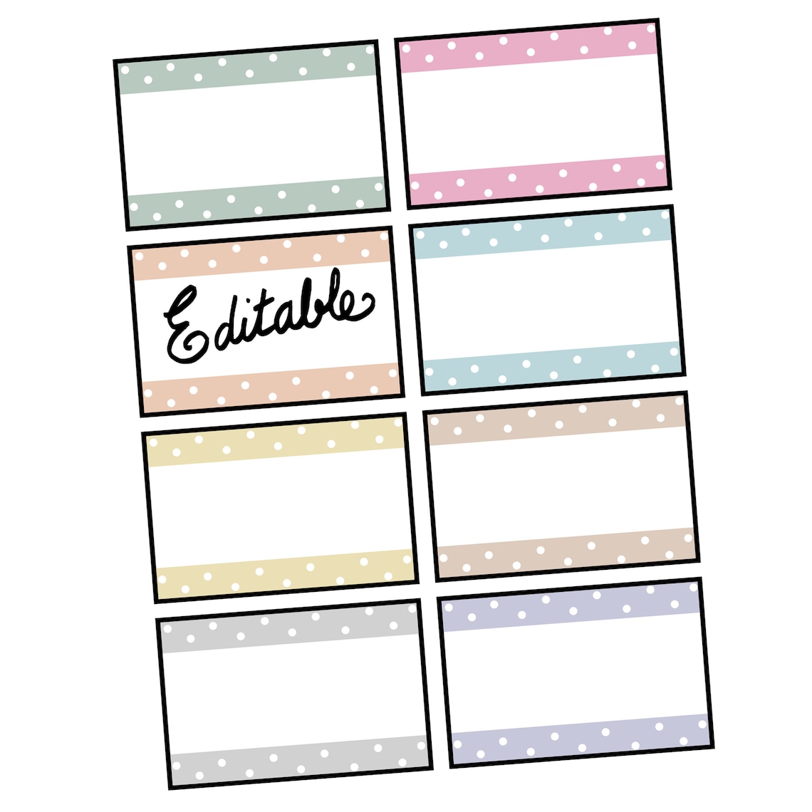 Chevron Name Labels,small Name Labels, Back to School Labels, Editable ...