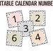 Printable Calendar Number Labels. Editable Number Tags. Number Tents ...
