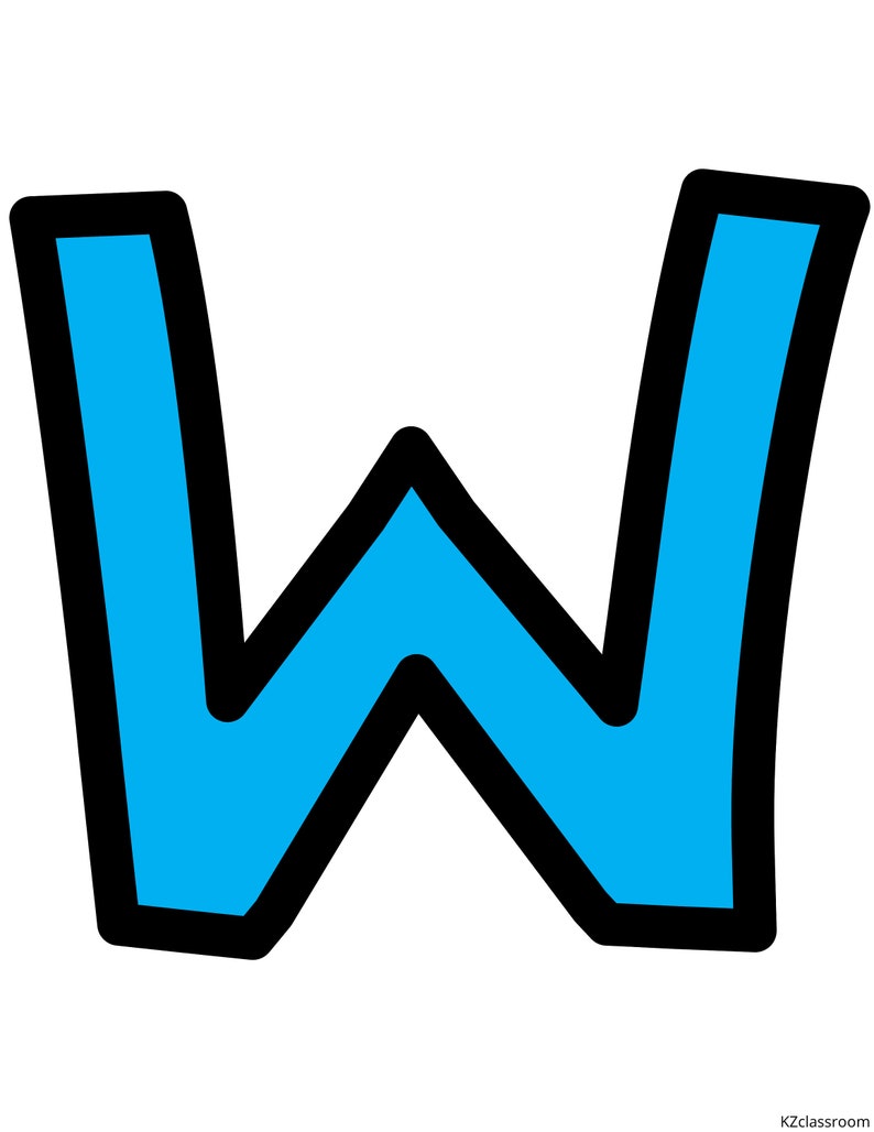 Printable Large Blue Bulletin Board Alphabet Letters, Large Alphabet ...