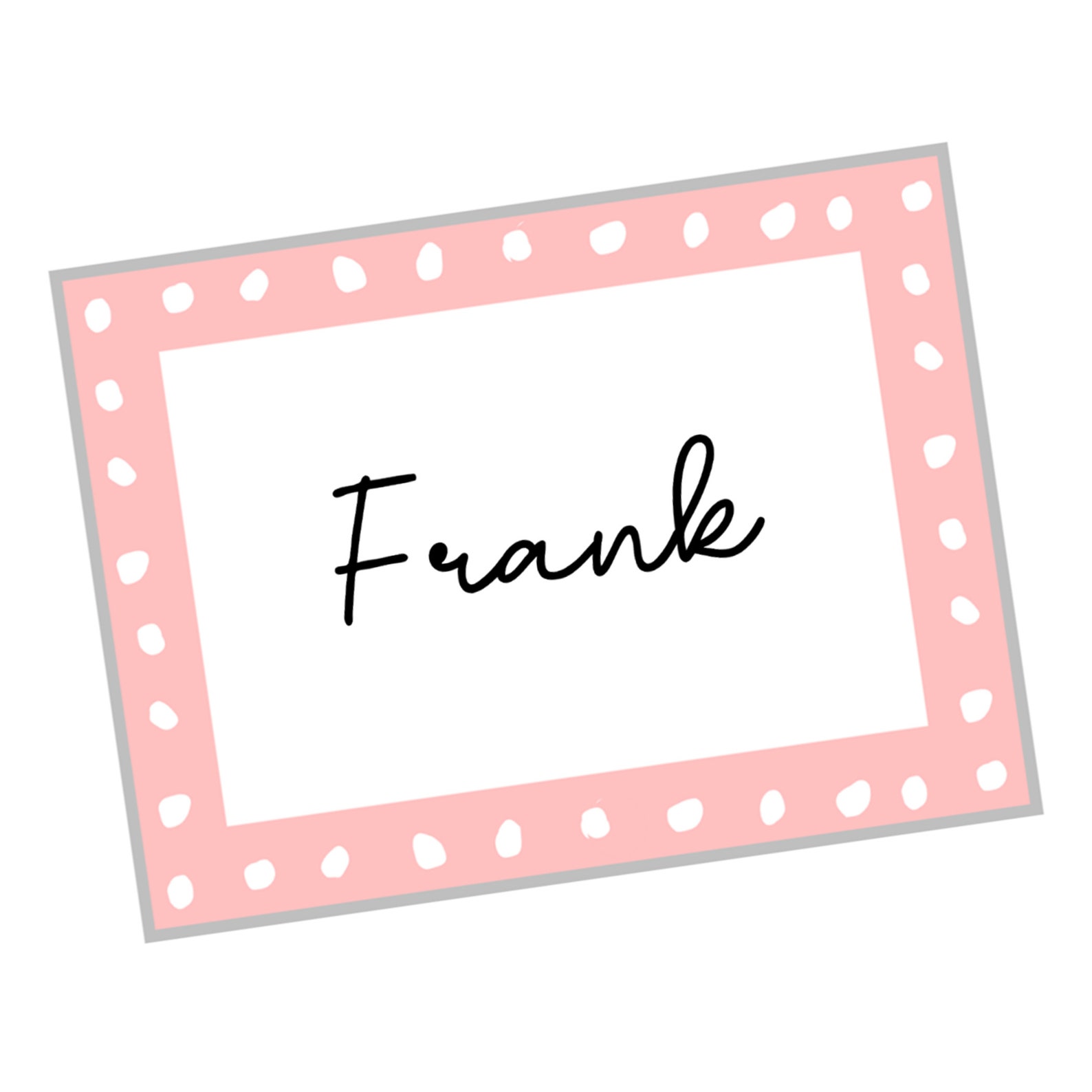 Printable Boho Spotty Student Name Labels, Classroom Labels, Nursery ...