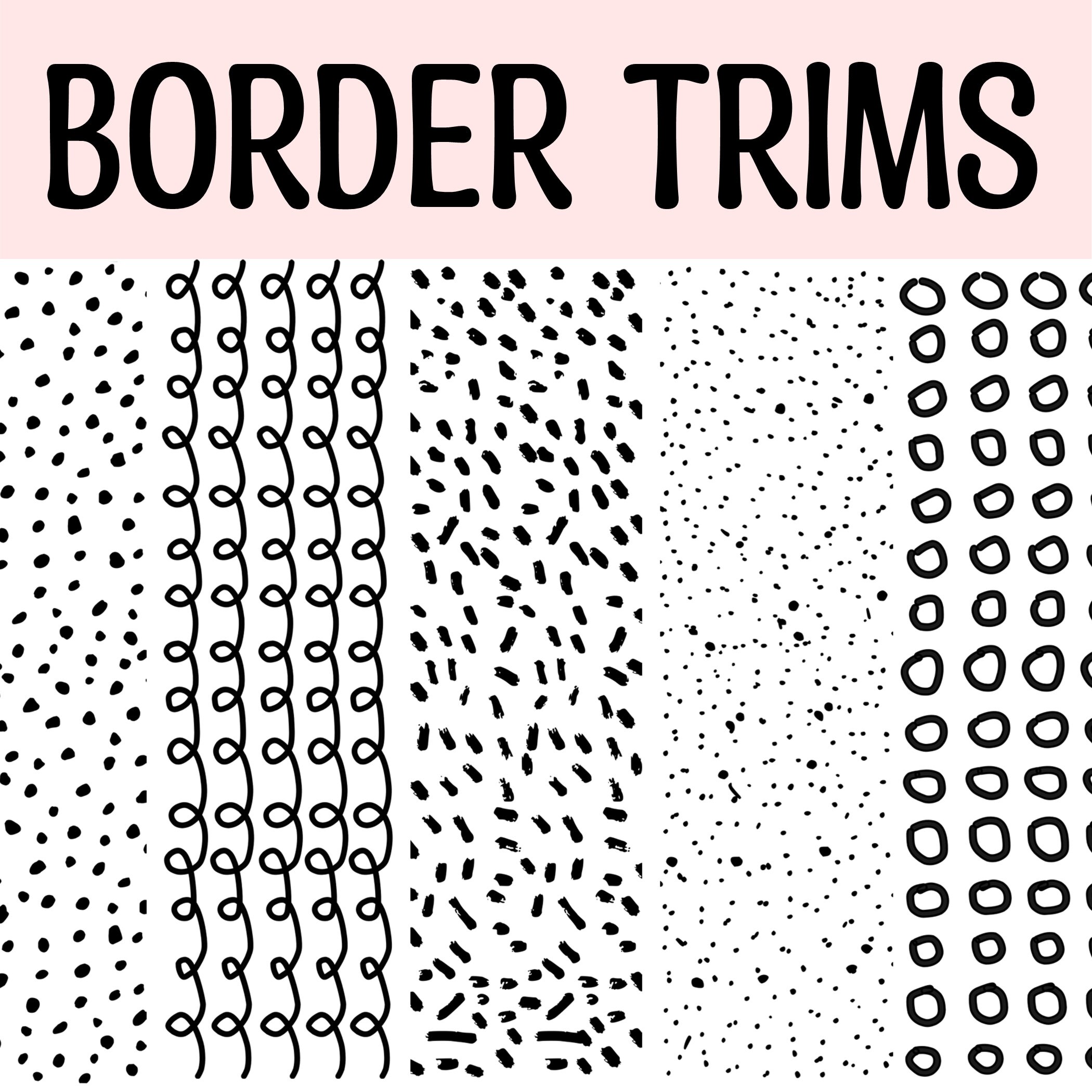 Printable Black and White Bulletin Board Borders, School Board Borders ...