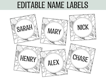 BOHO Neutral Student Name Tags and Class Labels for Classroom - Etsy