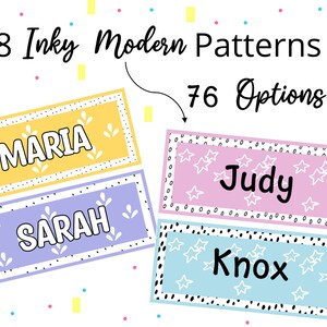 Classroom Labels, Student Name Tags, Name Tags, Pastel Colors Name ...