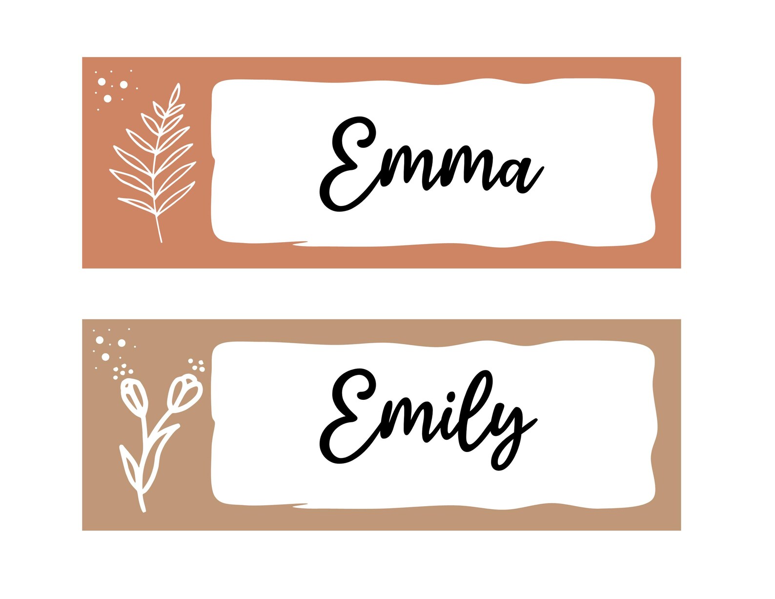Printable Botanical Classroom Labels Bundle Pack, Editable Name Posters ...