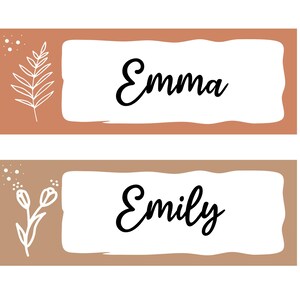 Printable Botanical Classroom Labels Bundle Pack, Editable Name Posters ...