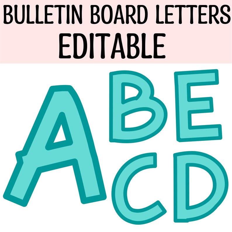 Printable Colorful Bulletin Board Alphabet Letters, Alphabet Letters ...