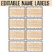 Classroom Labels, Student Name Tags, Back to School Labels, Book Bin ...