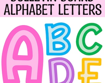 Printable Red Bulletin Board Letters, Classroom Decor (digital Download ...