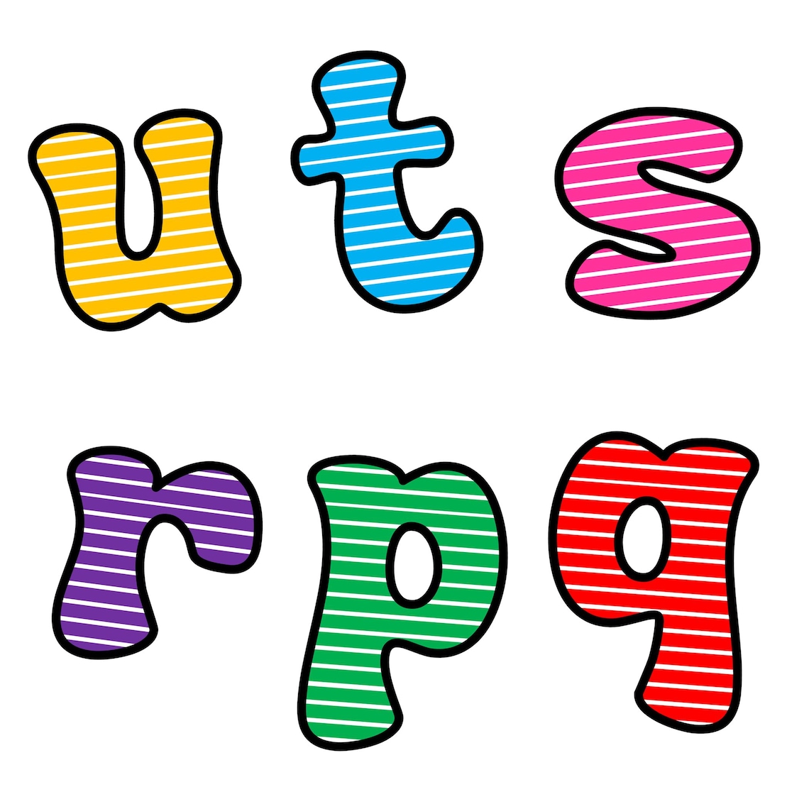 Back to School Bright Bulletin Board Letters for Wall Decor, Printable ...