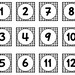 Black and White Number Labels, Classroom Calendar Numbers (editable ...