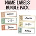 Printable Botanical Classroom Labels Bundle Pack, Editable Name Posters ...