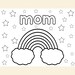 Rainbow Mother's Day Coloring Pages for Kids (PDF Pattern) - Etsy