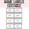 Printable Classroom Labels, Student Name Tags, Cubby Labels, Back to ...