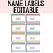 Printable Classroom Labels, Student Name Tags, Cubby Labels, Back to ...