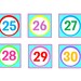 Printable Bright Number Labels, Classroom Numbers, Printable Number ...