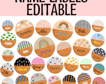 Classroom Labels, Student Name Tags, Name Tags, Pastel Colors Name ...