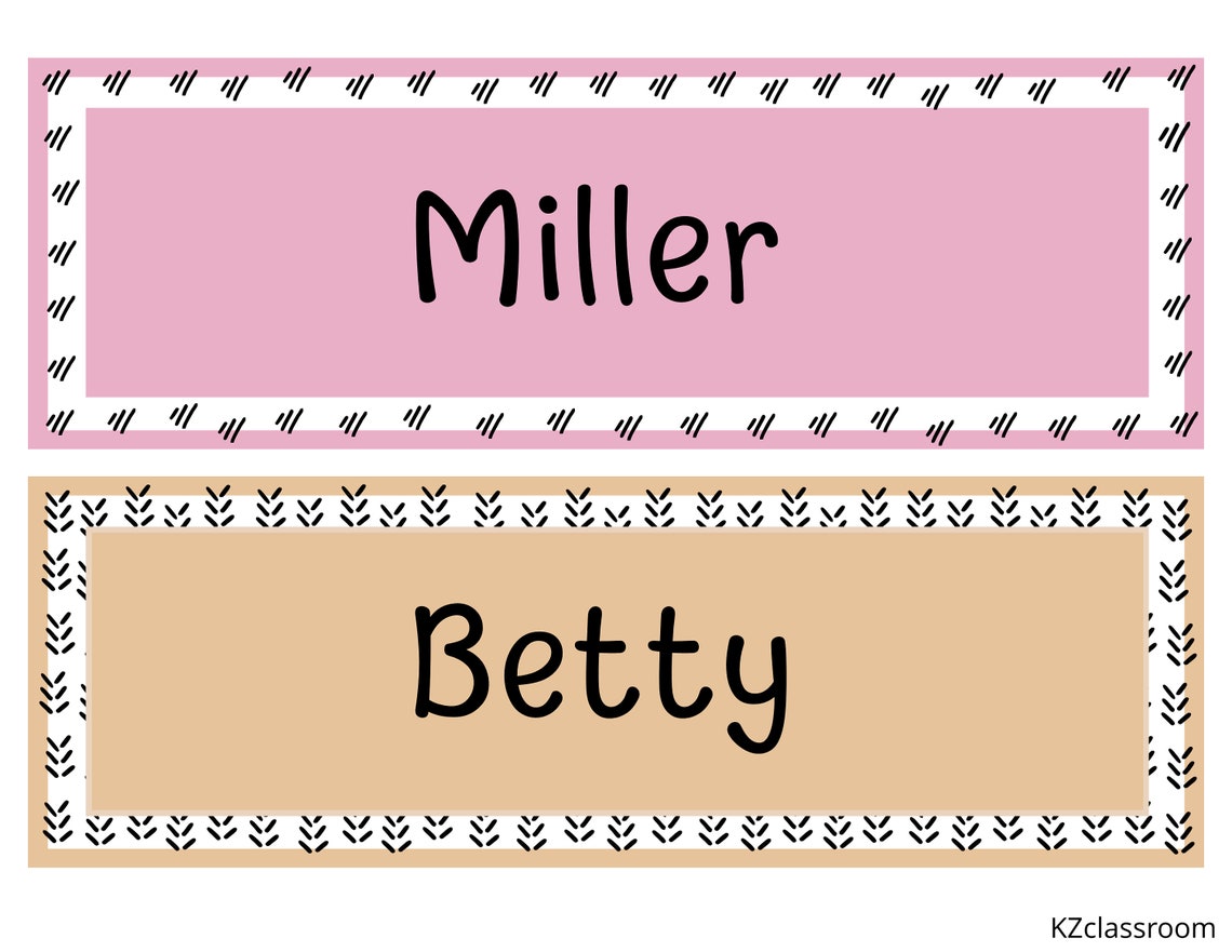 Boho Classroom Labels, Student Name Tags, Back to School Labels ...