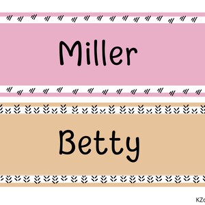 Boho Classroom Labels, Student Name Tags, Back to School Labels ...