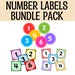 Printable Number Labels Bundle Pack, Classroom Number Labels, Back to ...