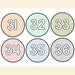 Back to School Calm Colors Calendar Numbers, Round Number Labels ...
