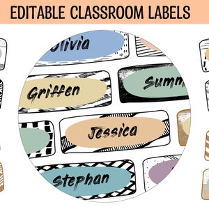 Classroom Labels Student Name Tags Back to School Labels - Etsy