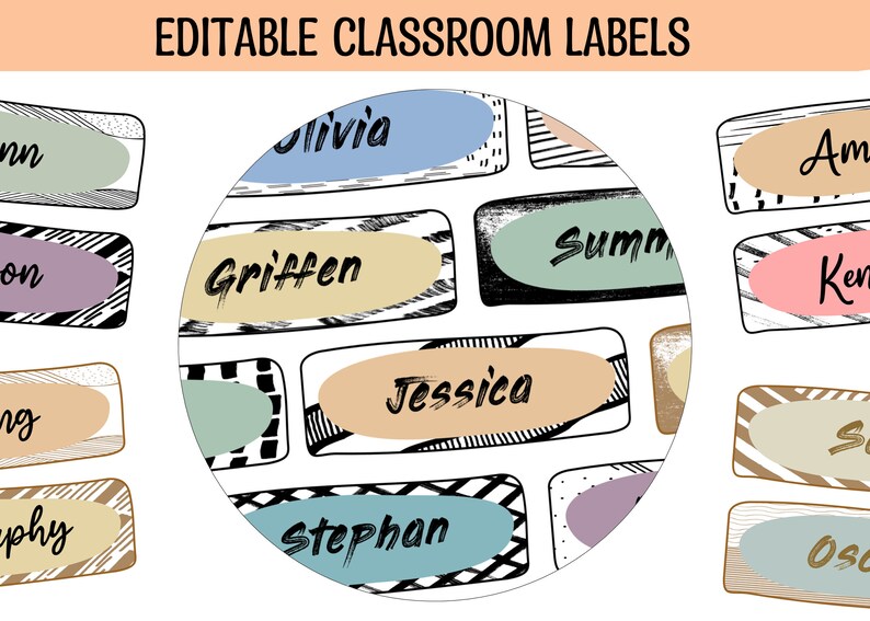 Classroom Labels Student Name Tags Back to School Labels - Etsy