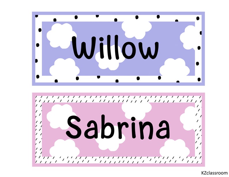 Classroom Labels, Student Name Tags, Name Tags, Pastel Colors Name ...