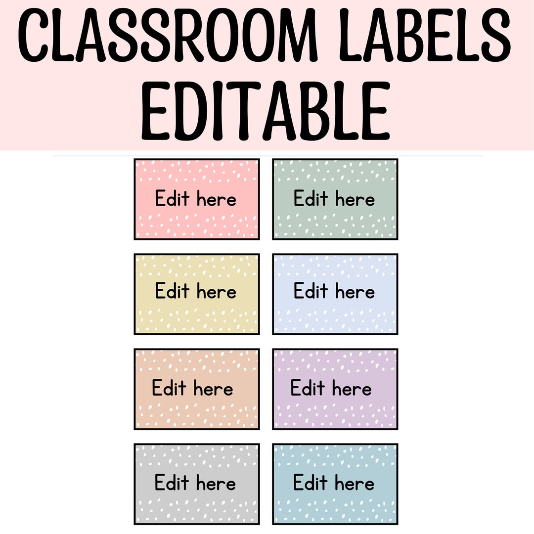 Printable Classroom Labels, Student Name Tags, Cubby Labels, Back to ...
