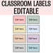 Printable Classroom Labels, Student Name Tags, Cubby Labels, Back to ...