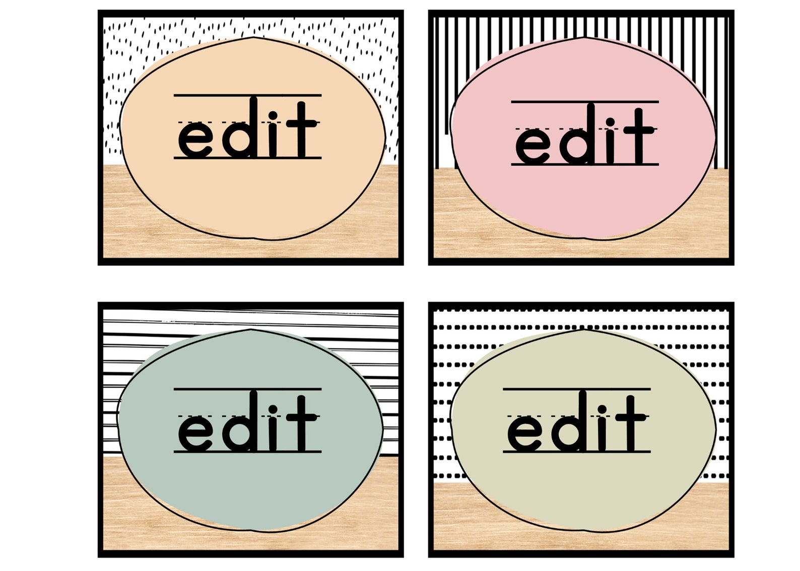 Printable Name Tags, Editable Boho Name Labels, Back to School Labels ...