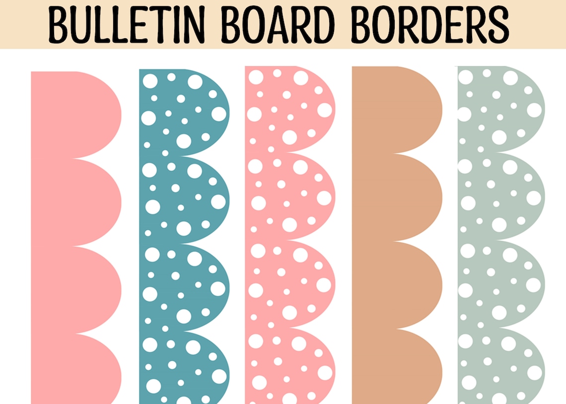 Bulletin Board Borders, Classroom Borders, Polka Dots Bulletin Board ...