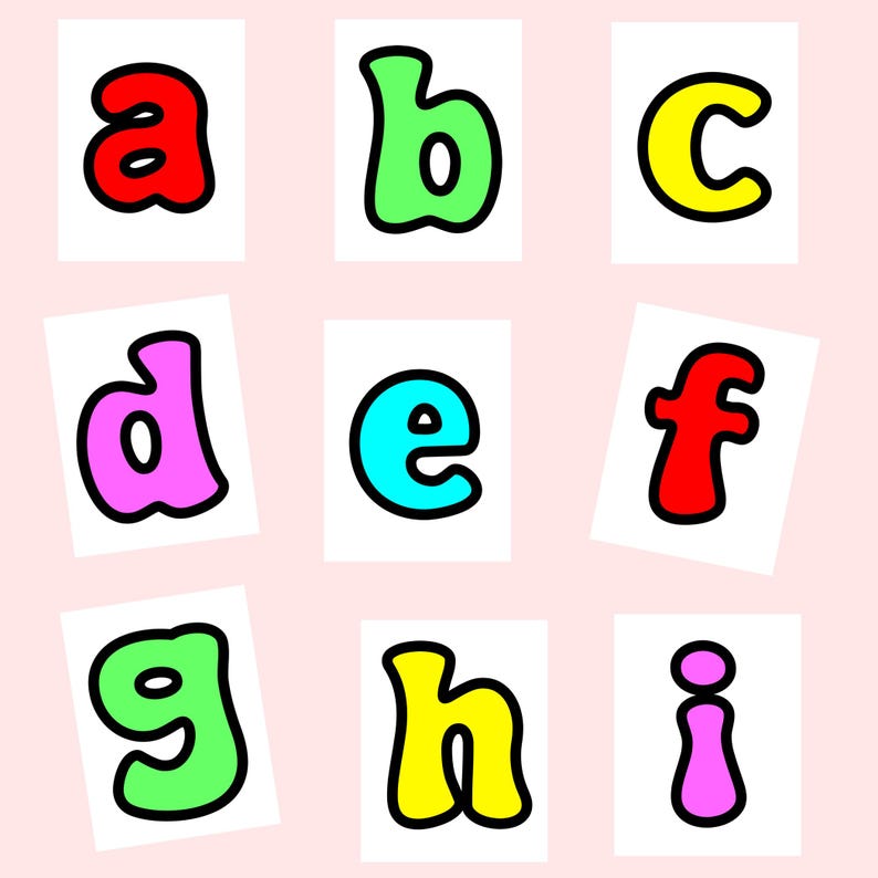 Back to School Bright Alphabet Letters for Wall Display, Printable ...
