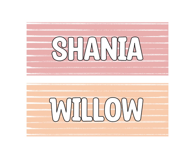 Student Name Labels, Pastel Color Name Tags, Student Cubby Name Plates ...