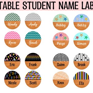 Name Labels Editable Student Name Labels, Cubby Labels, Stations Labels ...