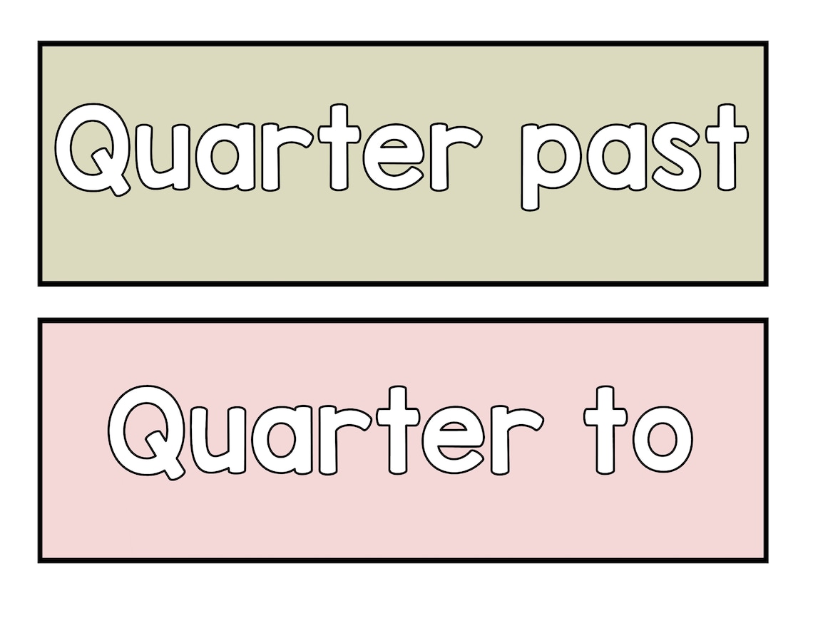 Printable Calm Color Clock Numbers, Clock Numbers Wall Display ...