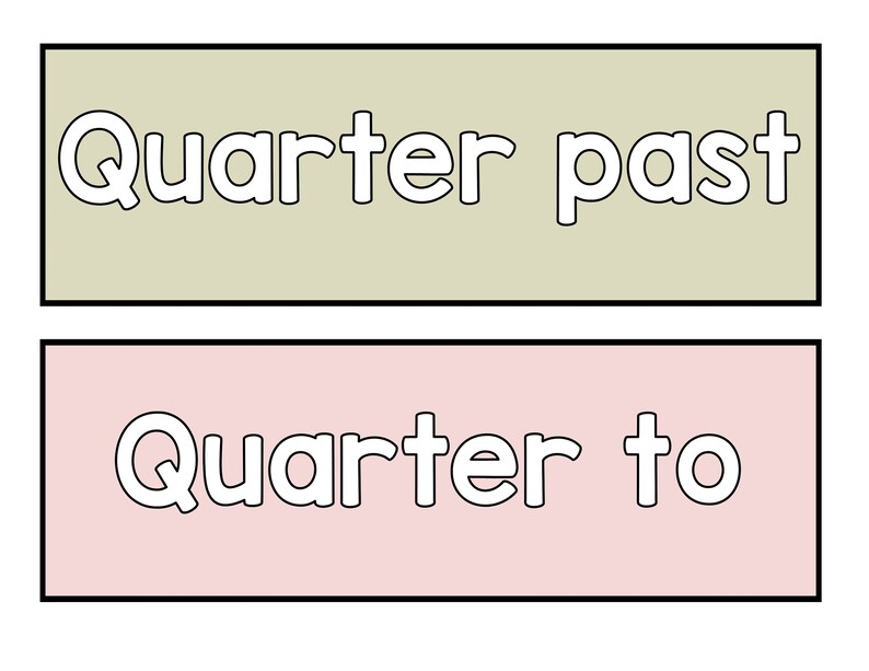 Printable Calm Color Clock Numbers, Clock Numbers Wall Display ...