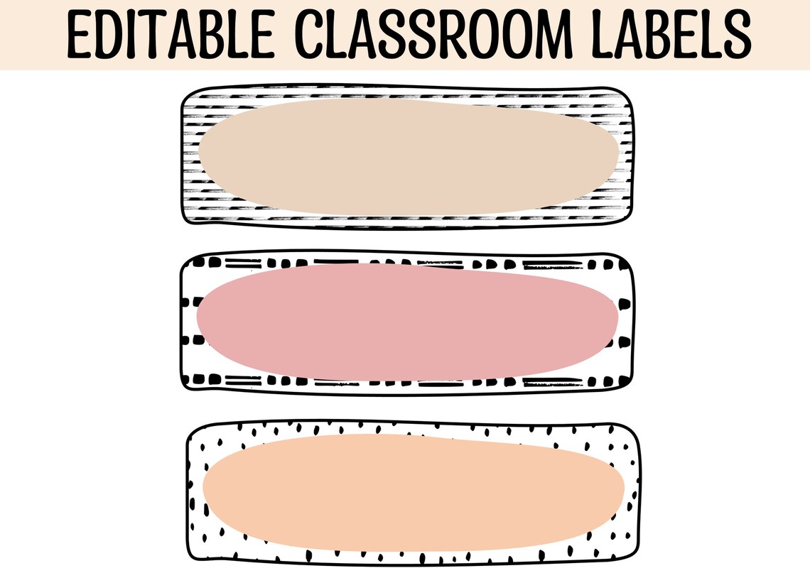 Student Name Tags, Student Labels, Classroom Labels, Boho Classroom ...