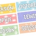 Student Name Labels, Pastel Color Name Tags, Student Cubby Name Plates ...