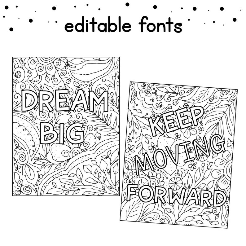 Printable Motivational Quotes Coloring Pages, Growth Mindset Activity ...