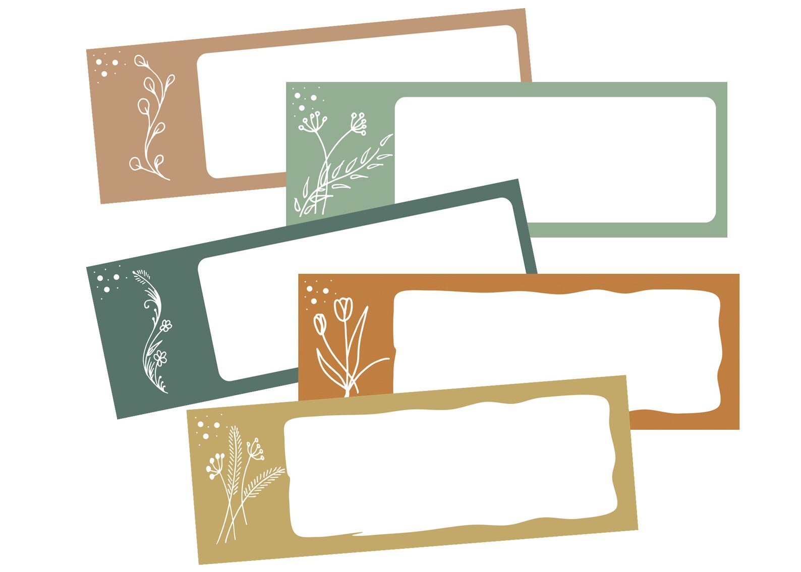 Boho Art Classroom Labels, Editable Student Name Tags, Botanical Name ...