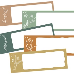 Boho Art Classroom Labels, Editable Student Name Tags, Botanical Name ...