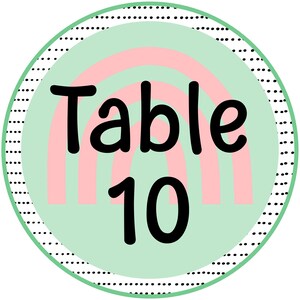 Boho Pastel Rainbow Classroom Table Team and Group Numbers - Etsy