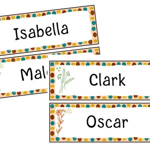 Printable Botanical Name Labels, Plant Based Classroom Labels, Boho ...