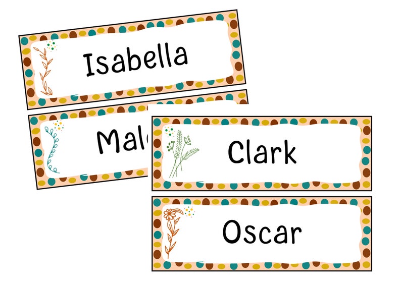 Printable Botanical Name Labels, Plant Based Classroom Labels, Boho ...