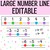 Printable Boho Neutral Large Number Line, Large Number Line Wall ...